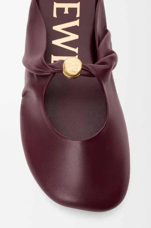 Loewe Pebble Soft Mules - Deep Burgundy
