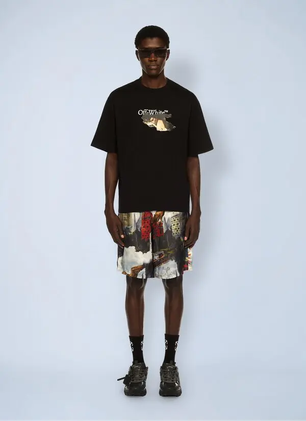 Off-White Paint Arrow Skate Logo T-shirt - Black