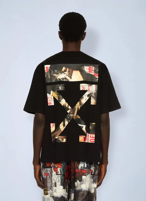 Off-White Paint Arrow Skate Logo T-shirt - Black