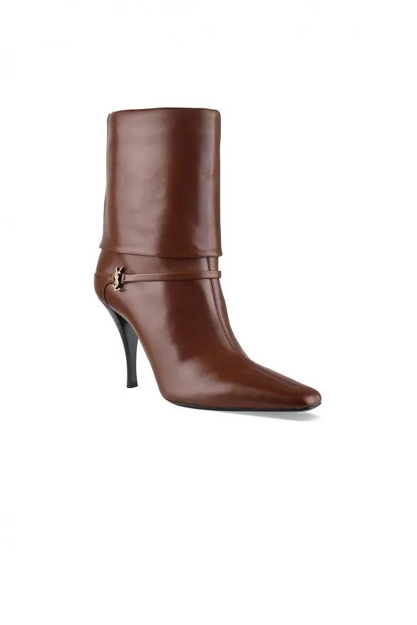 Saint Laurent Niki Ankle Boots - Brown