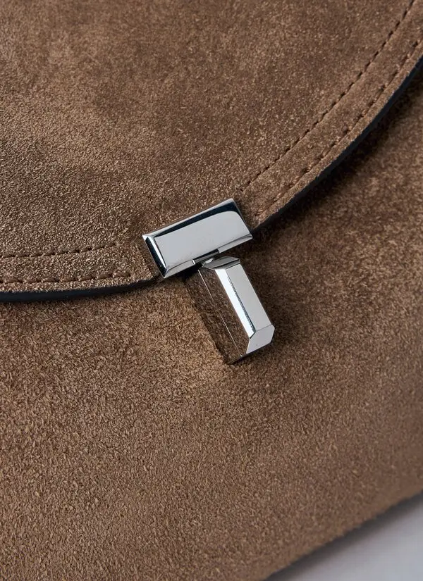 TOTEME T-lock Suede Clutch
