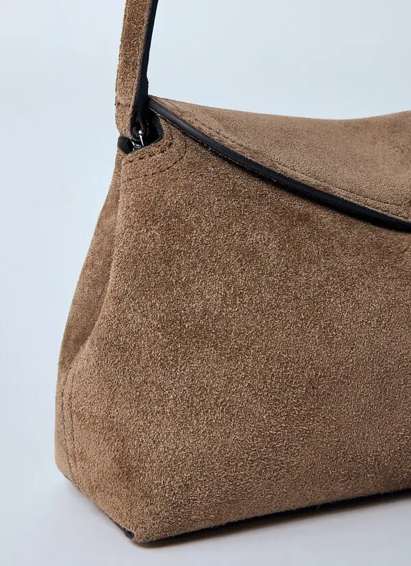 TOTEME T-lock Suede Clutch
