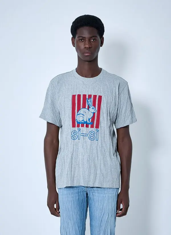 Bottega Veneta Crushed Sisi T-shirt - Gray