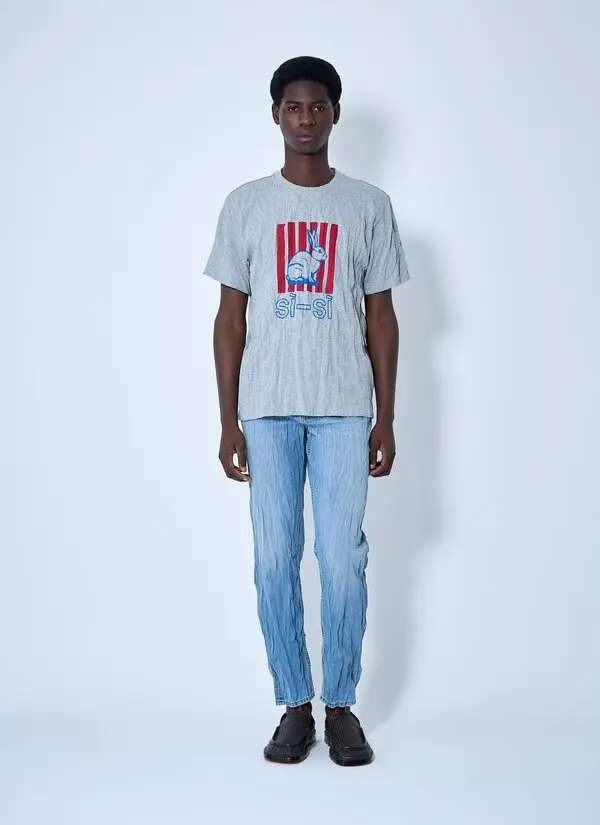 Bottega Veneta Crushed Sisi T-shirt - Gray