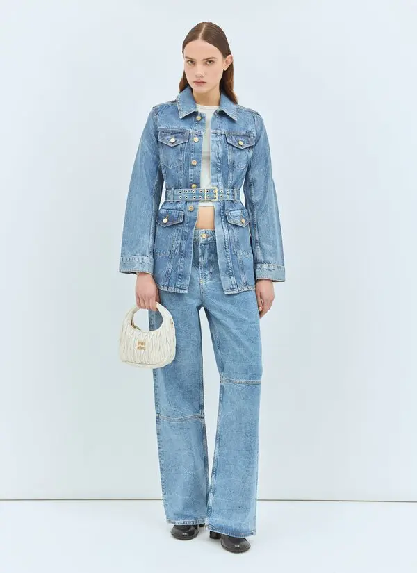 GANNI Foil Denim Jacket