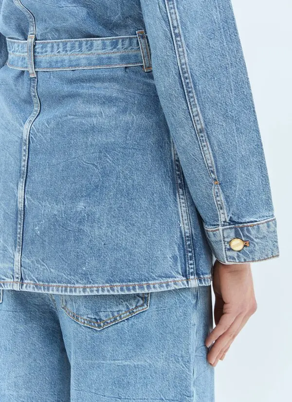 GANNI Foil Denim Jacket