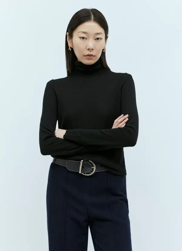 Chloé Tim Leather Belt - Black