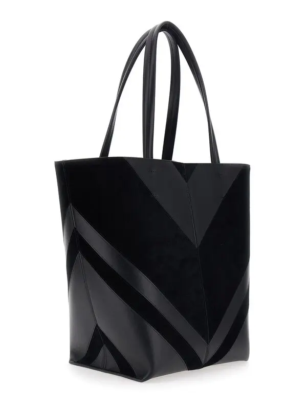 Phoebe Philo Pot Cabas Shoulder Bag In Leather - Black