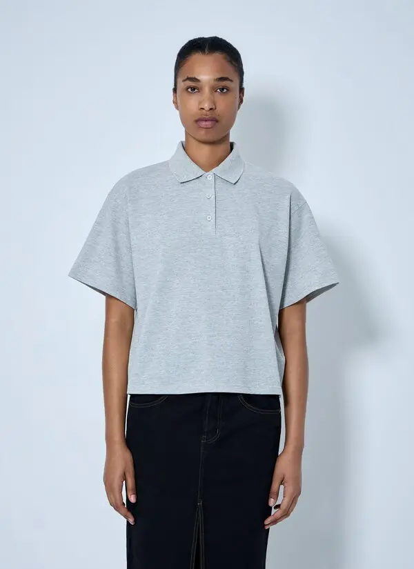 Saint Laurent Short Sleeve Polo Shirt - Gray