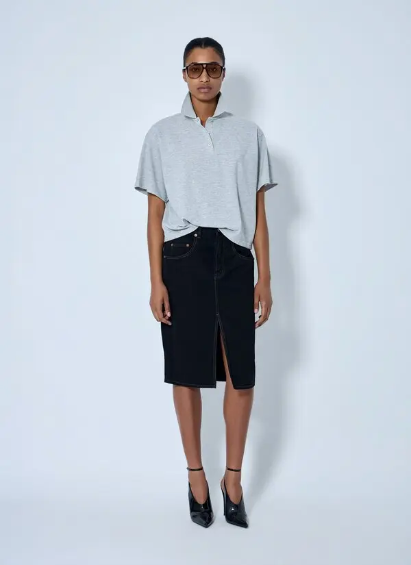 Saint Laurent Short Sleeve Polo Shirt - Gray