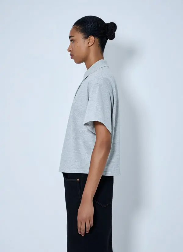 Saint Laurent Short Sleeve Polo Shirt - Gray