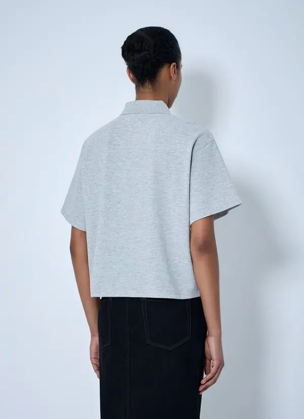 Saint Laurent Short Sleeve Polo Shirt - Gray