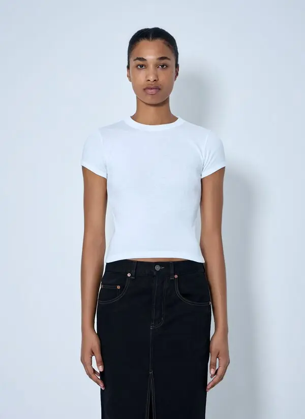 Saint Laurent Cotton Jersey Crewneck T-shirt - White