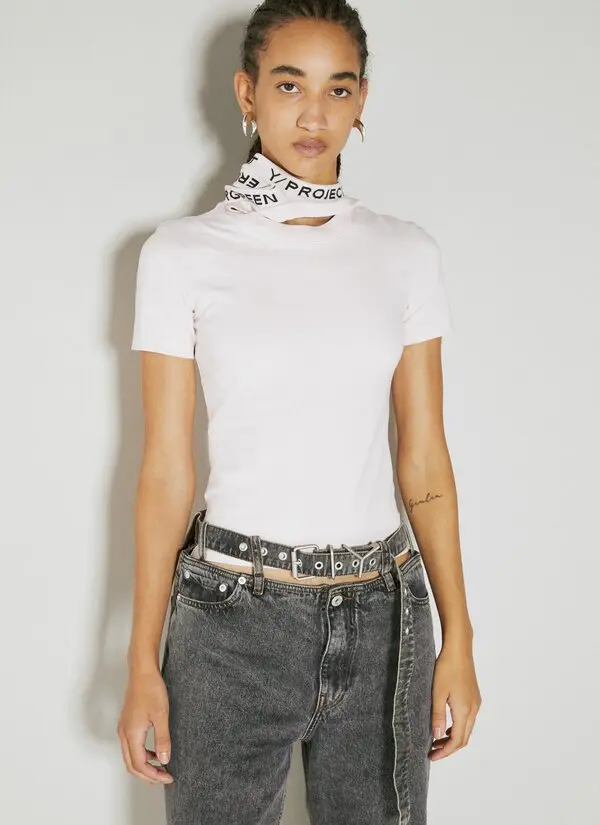 Y/project Triple Collar Fitted T-shirt - Pink
