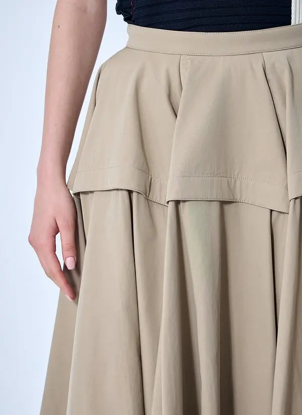 Bottega Veneta Gathered Midi Skirt