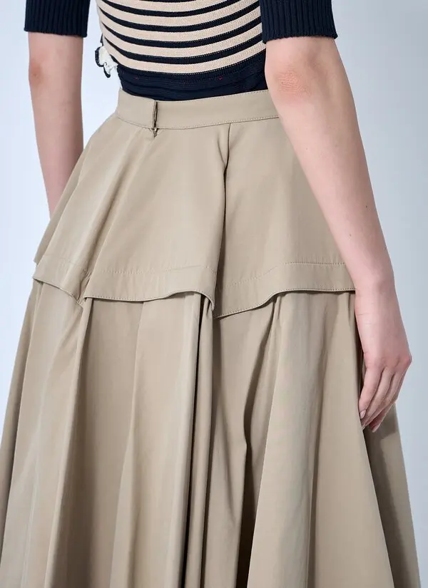 Bottega Veneta Gathered Midi Skirt