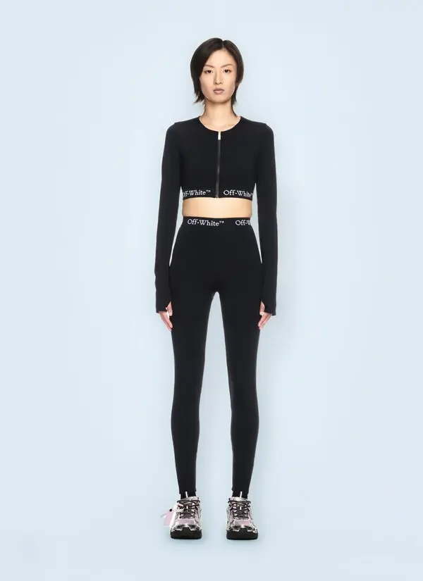Off-White Logo Band Leggings - Black