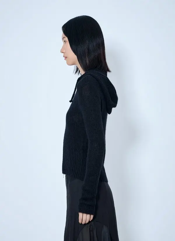 Our Legacy Hooded Zip-up Cardigan - Black