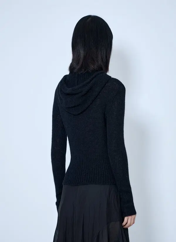 Our Legacy Hooded Zip-up Cardigan - Black