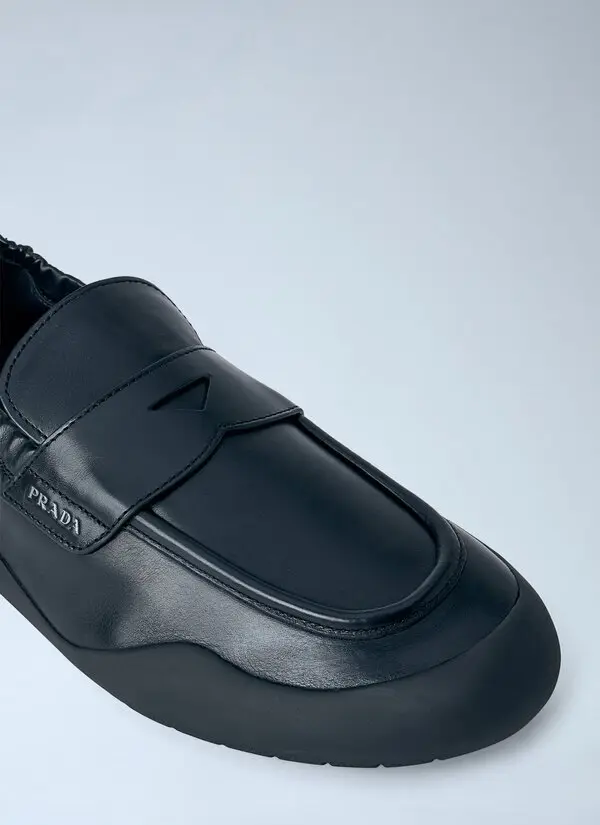 Prada Leather Slip-on Loafers
