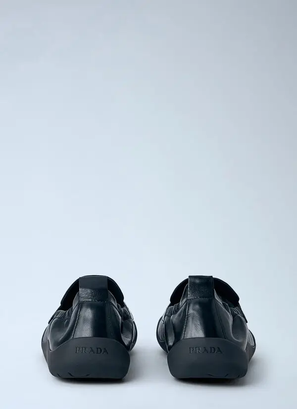 Prada Leather Slip-on Loafers