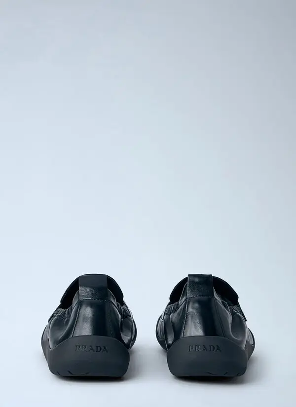 Prada Leather Slip-on Loafers