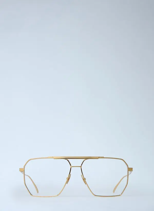 Bottega Veneta Aviator Eyeglasses - Gold