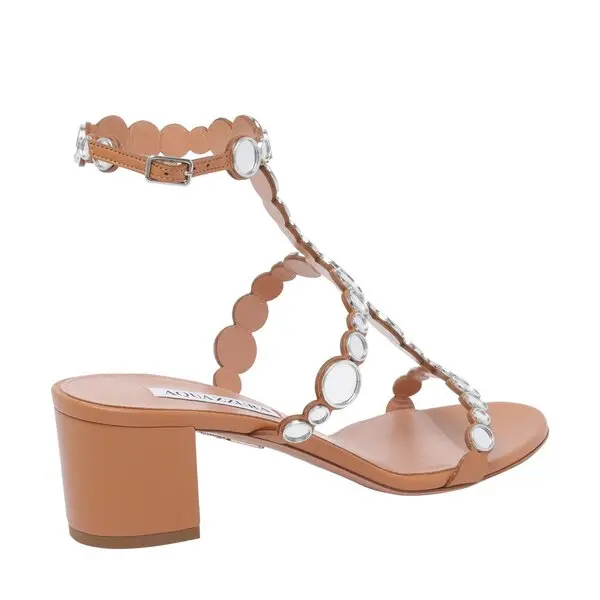 AQUAZZURA Afterglow Pump Sandals - Brown