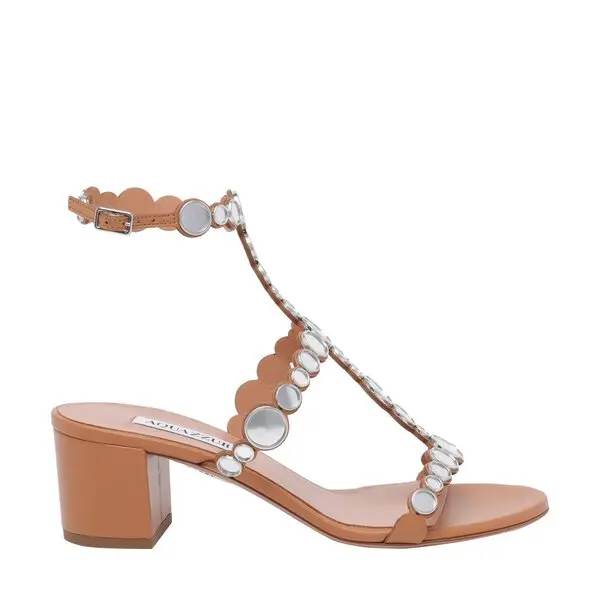 AQUAZZURA Afterglow Pump Sandals - Brown