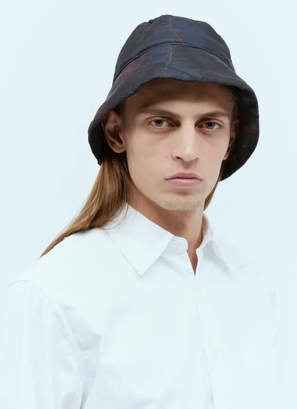 Dries Van Noten Flower Print Bucket Hat - Blue