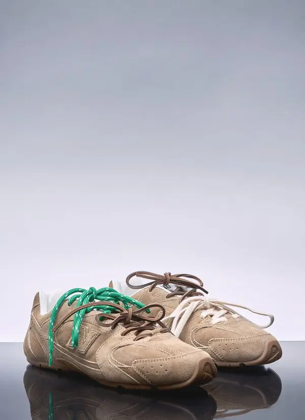 Miu Miu X New Balance 530 Suede Sneakers - Cream