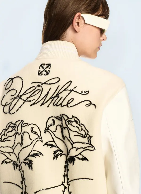 Off-White Rose Valley Varsity Jacket