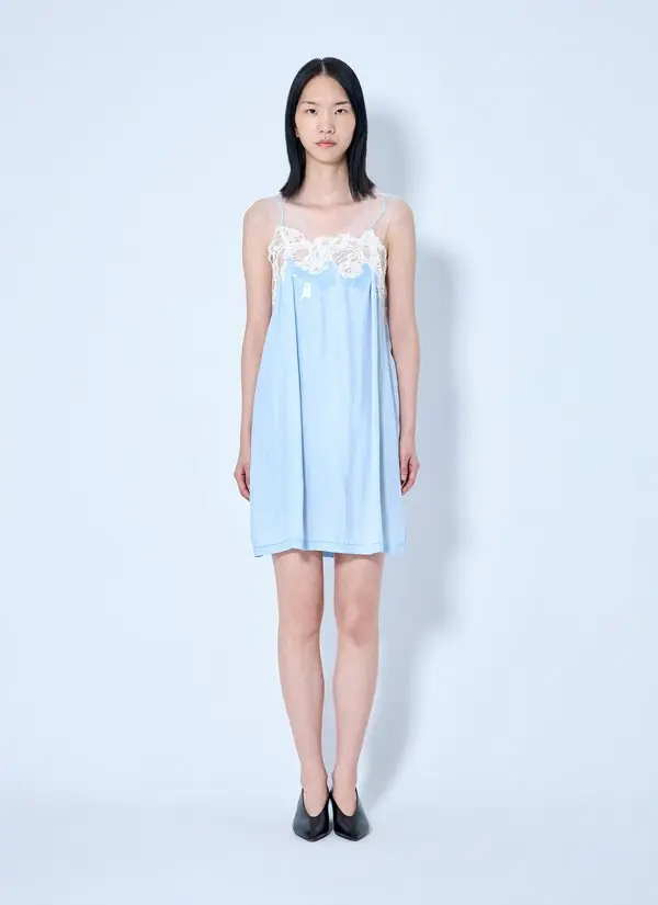 MAISON MARGIELA Taped Slip Mini Dress - Blue