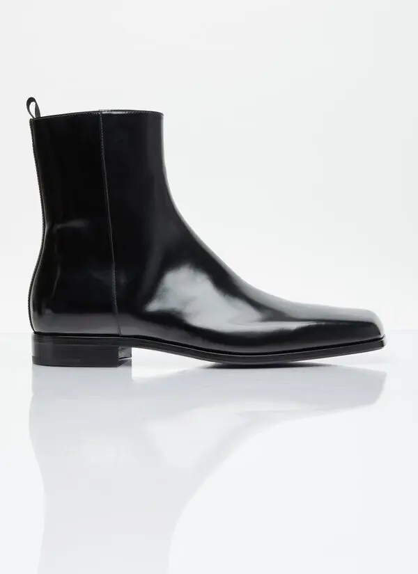 Prada Brushed Leather Boots