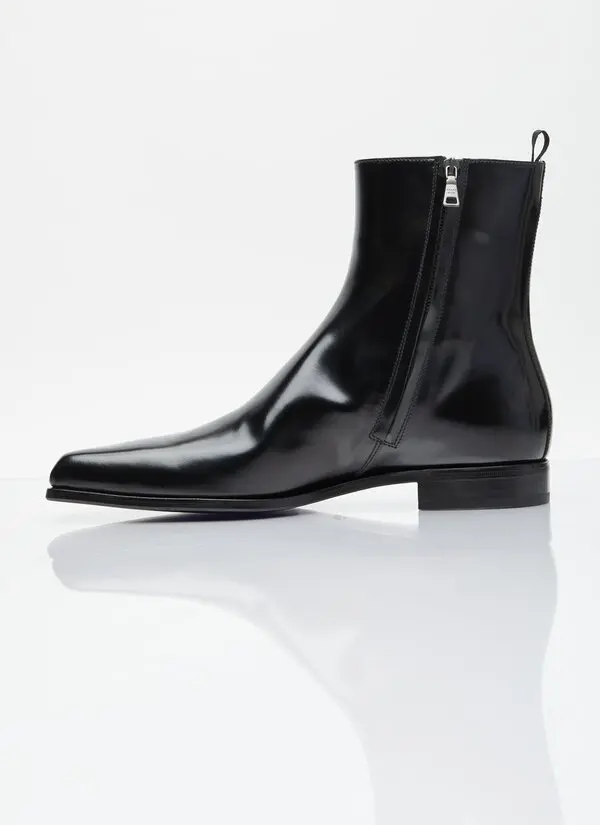 Prada Brushed Leather Boots