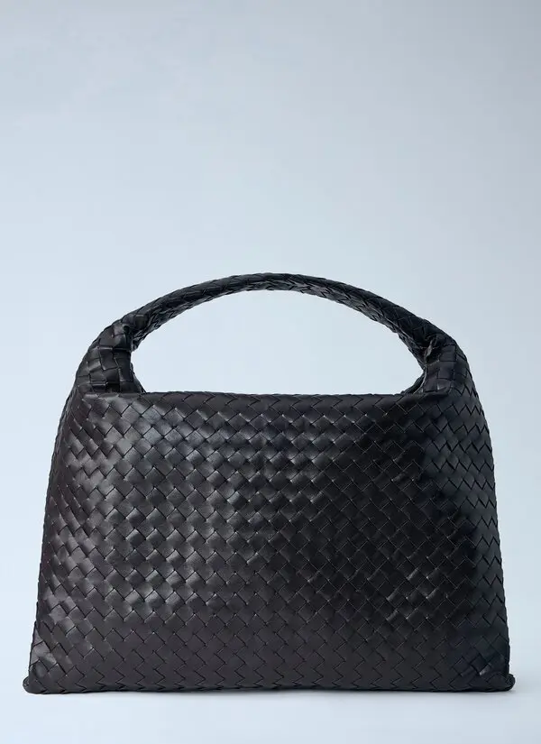 Bottega Veneta Intrecciato Large Hop Shoulder Bag - Brown