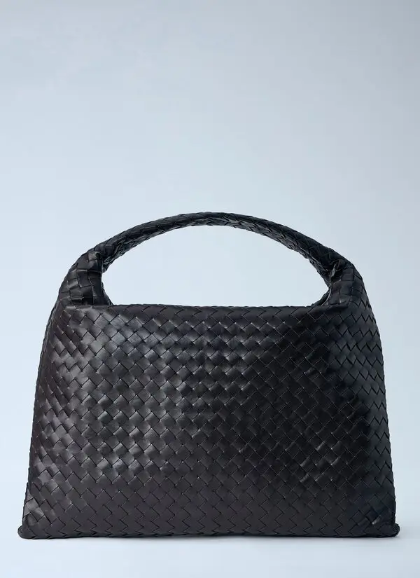 Bottega Veneta Intrecciato Large Hop Shoulder Bag - Brown