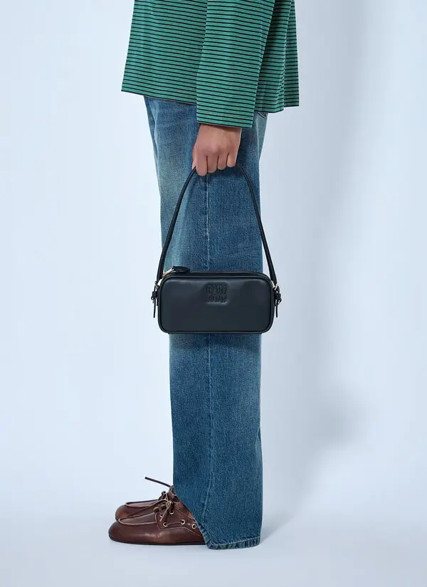 Miu Miu Leather Shoulder Bag - Black
