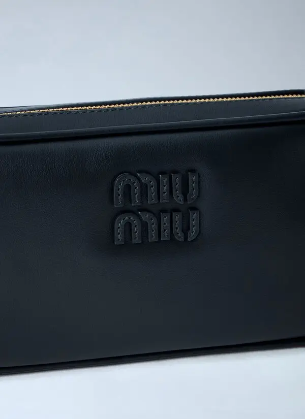 Miu Miu Leather Shoulder Bag - Black