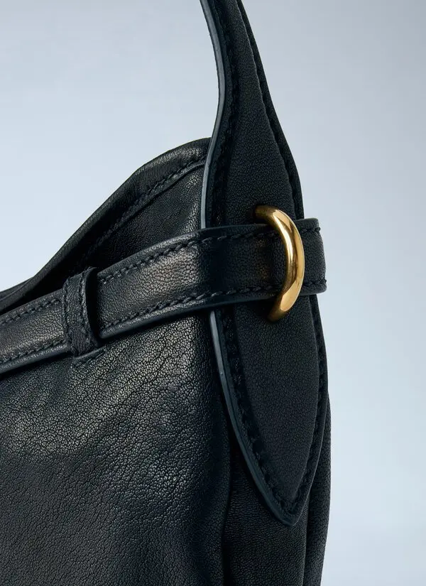 Miu Miu Adventure Nappa Leather Shoulder Bag - Black