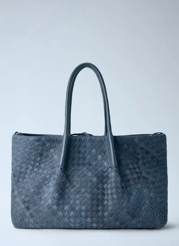 Bottega Veneta Large Pinacoteca Shoulder Bag - Blue