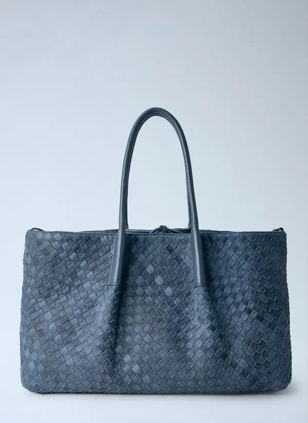Bottega Veneta Large Pinacoteca Shoulder Bag - Blue