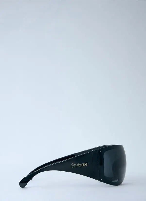 Saint Laurent Wraparound Shield Sunglasses