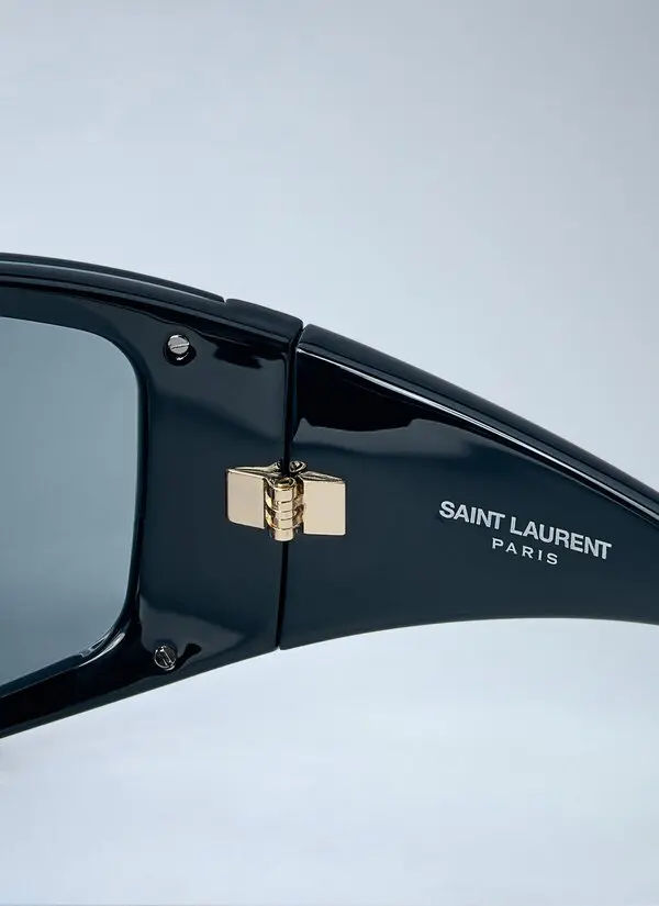 Saint Laurent Wraparound Shield Sunglasses