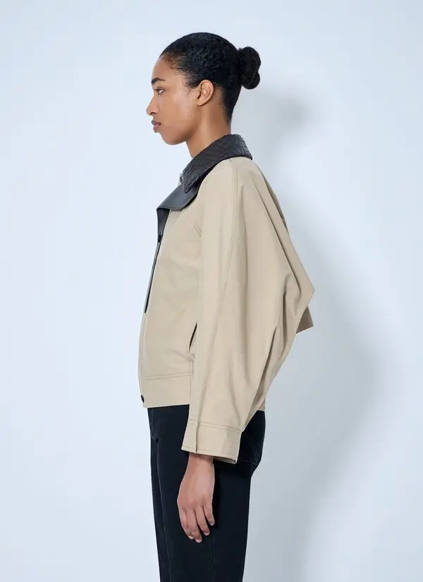 Bottega Veneta Quilted Collar Jacket - Cream