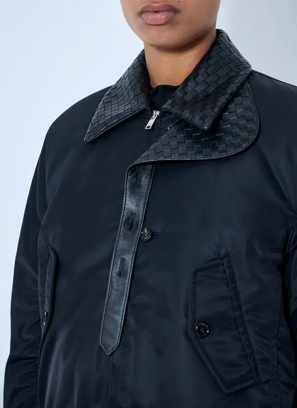 Bottega Veneta Quilted Collar Bomber Jacket