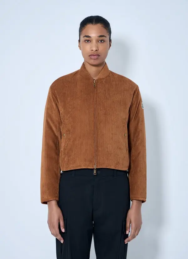 Moncler Blageon Corduroy Reversible Down Jacket - Brown