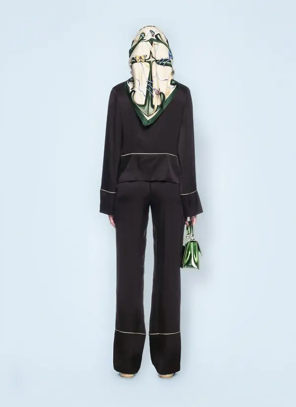Off-White Satin Pants