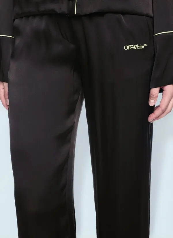 Off-White Satin Pants