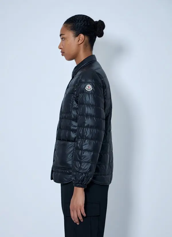 Moncler Quilted Down Shirt Jacket - Black
